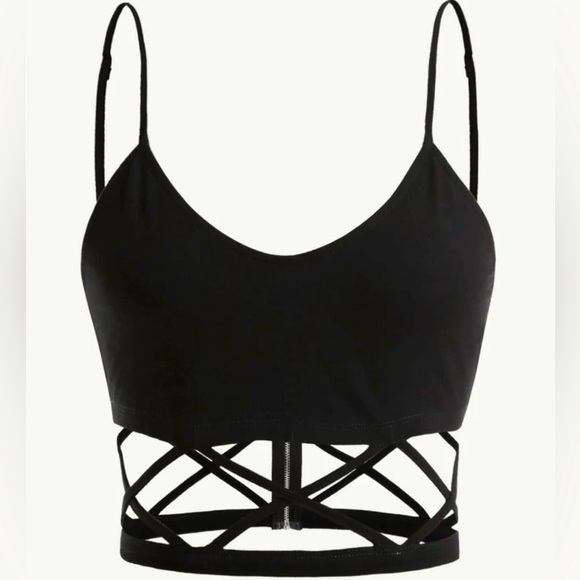 SHEIN | Tops | Caged Crop Tank Top | Poshmark